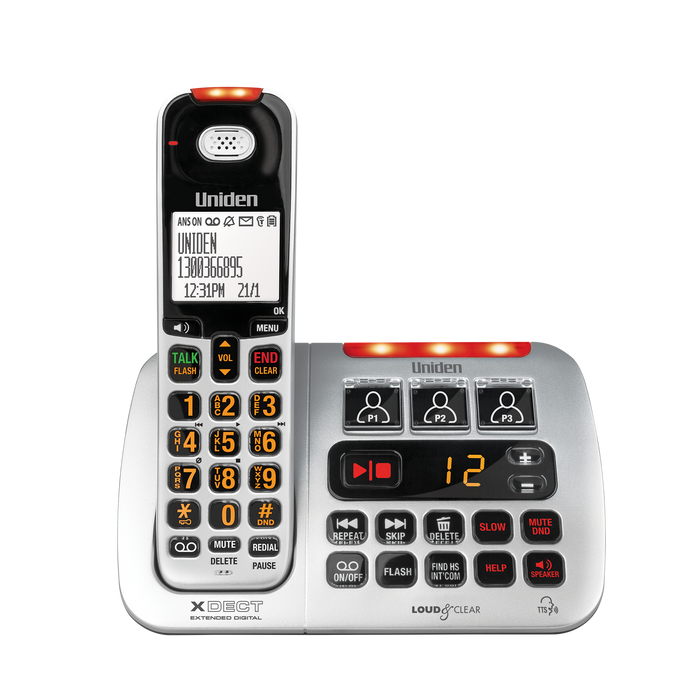 SS E45 + 1 Sight & Sound Enhanced Cordless Digital Phone System – Uniden