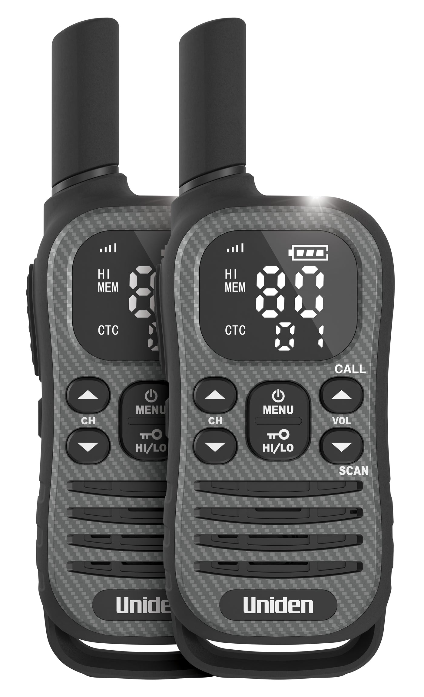 Uniden UH620-2 Max UHF CB Radio Twin Pack – 80 Channel Handheld